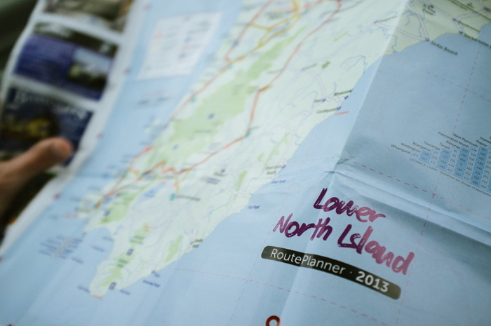 Map of Lower North Island of New Zealand - Entouriste
