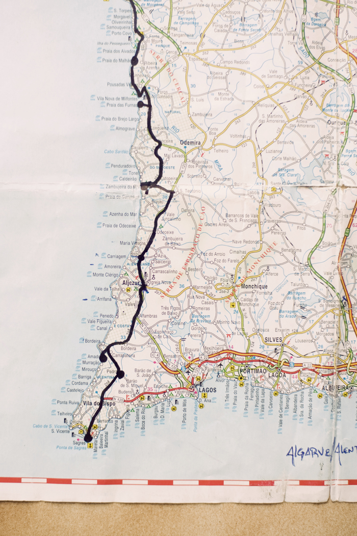 Southwestern Portugal Coastline Map - Entouriste