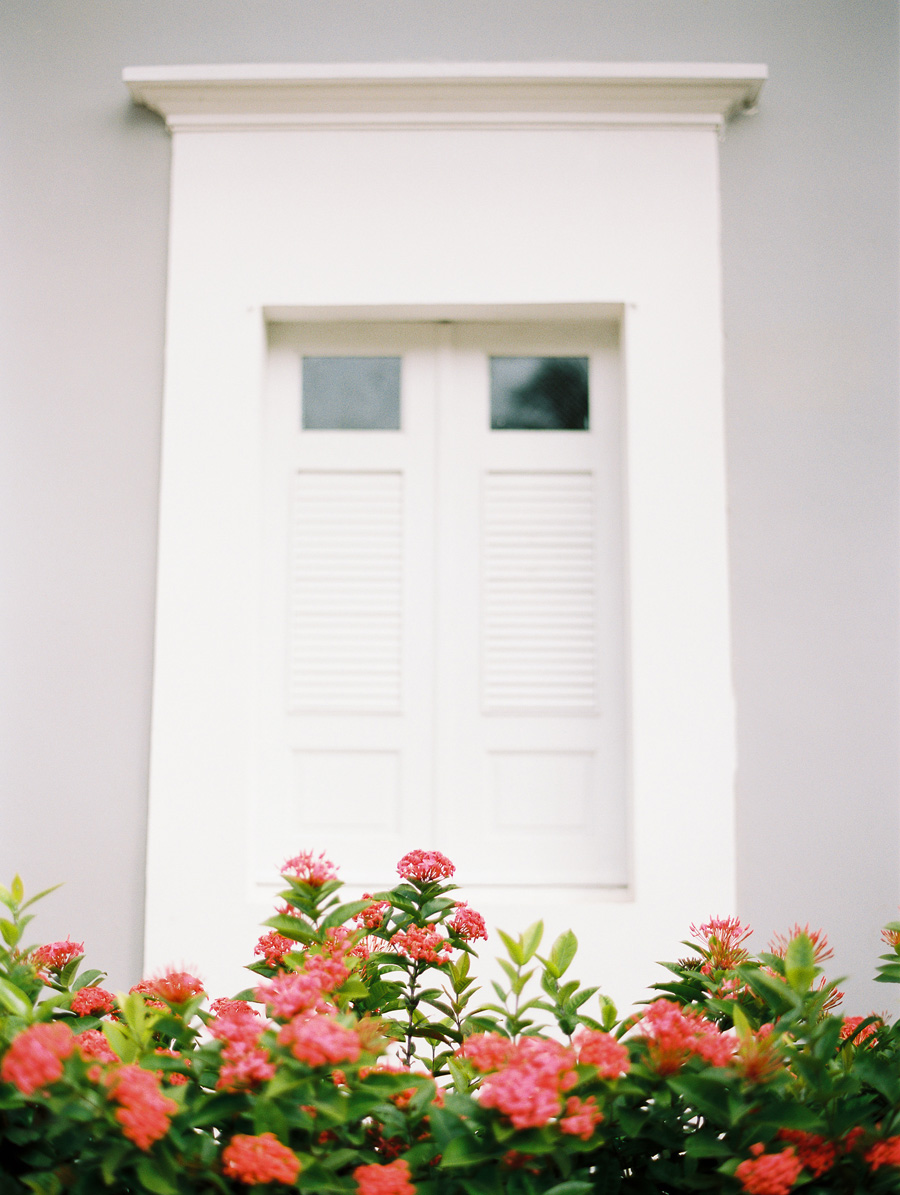 Pink Flowers and White Shutters in Puerto Rico - Entouriste