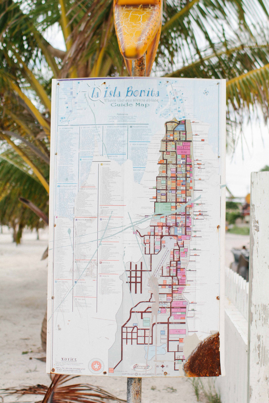San Pedro Town Map - Entouriste