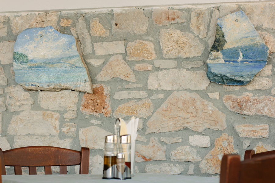 Agni Taverna Stone Wall in Corfu Greece - Entouriste