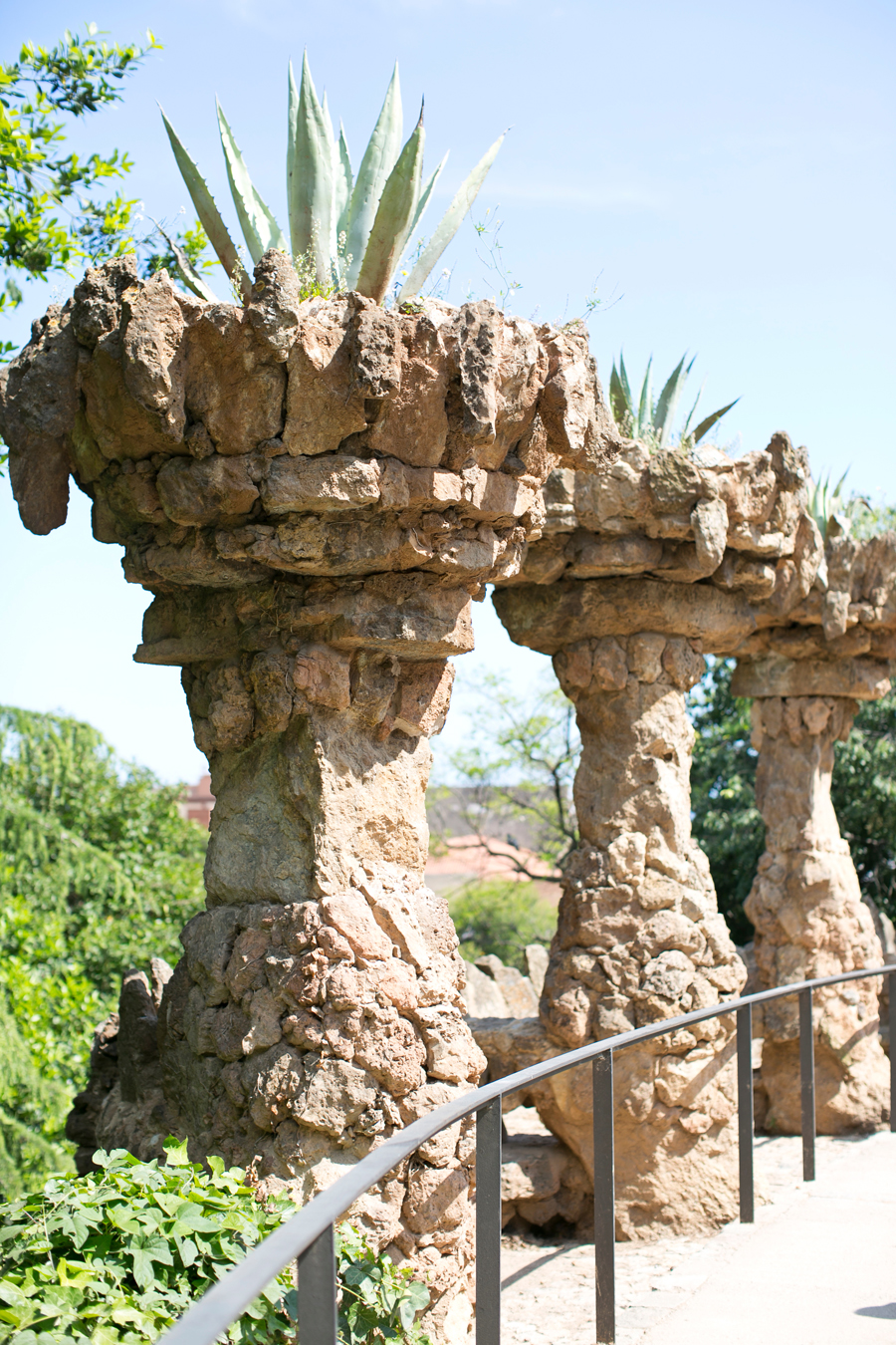 Rock Pillars at Park Guell in Barcelona Spain - Entouriste
