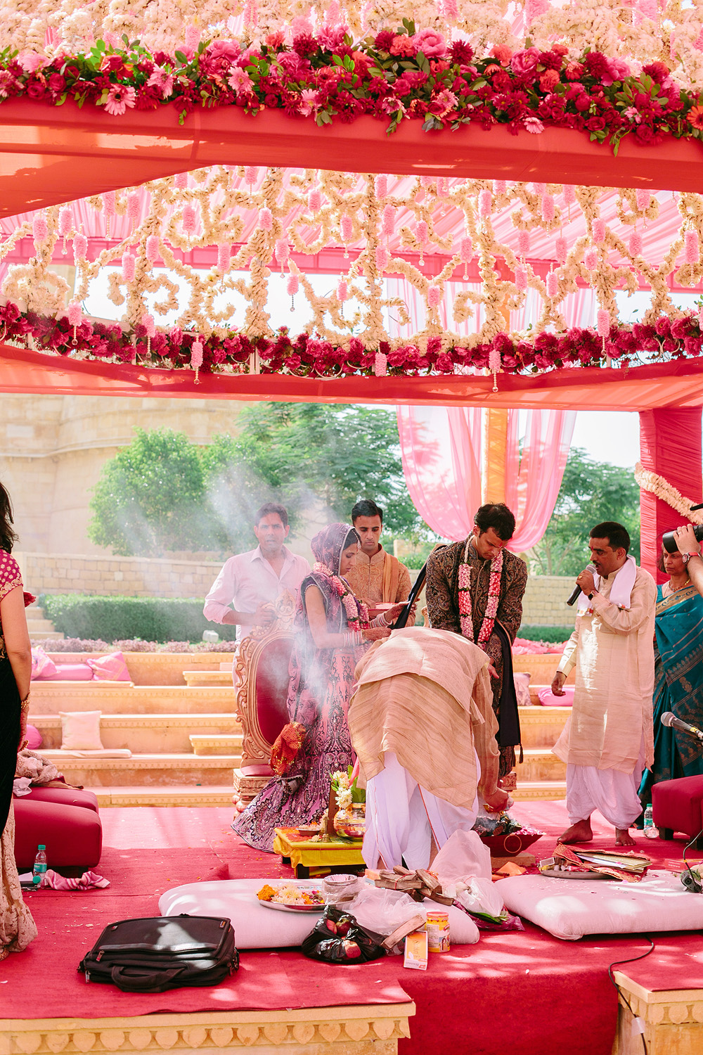 Groom Arrives to the Pheras Ceremony at Suryagarh Palace in India ...