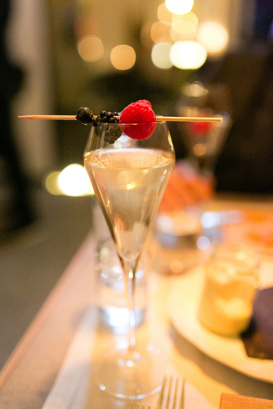Berry Champagne at Labstelle Restaurant in Vienna Austria - Entouriste