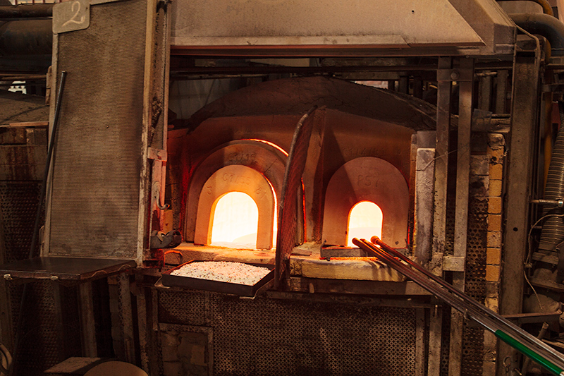Hot Kiln at the Ferro Lazzarini Factory in Murano Italy - Entouriste